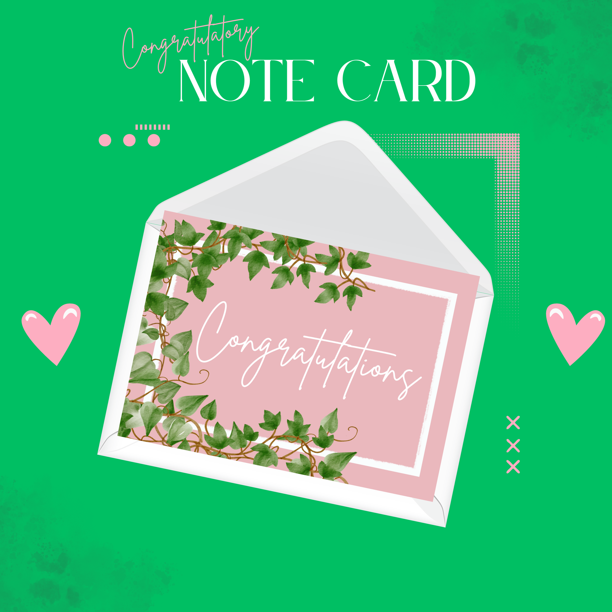 Congratulations Note Card - Ivy